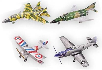 Top Race 3D Puzzle, Fighter Jets Airplane Puzzle, No Glue, No Scissors ...