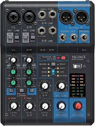 KH Musical Mini Mixer 6 Input Channels Audio Mixers Analog Sound Mixer ...