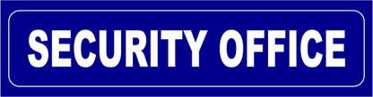 madhusigns SECURITY OFFICE Sign board in 3mm thick foam sheet (12" X 3 ...