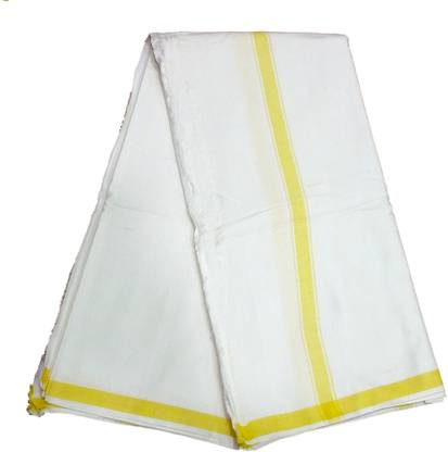 KRISHNA BHAKTI STORE DHOTI CHADAR SET KHADI COTTON Solid Men Dhoti ...