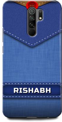 WallCraft Back Cover for Poco M2 RISHABH NAME, R LETTER, BLUE, JEANS ...