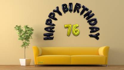 Flipkart.com | Almoda Creations Solid Happy 76 Birthday Banner Foil ...