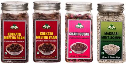 Tulsi MeethaPan/MeethaPan/ShahiGulab/MintSomph-Packof4 Mitha Pan,Shahi ...