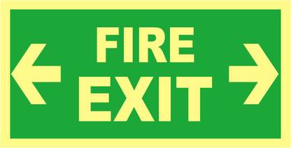 madhusigns Double Side Fire Exit Emergency Sign Price in India - Buy ...