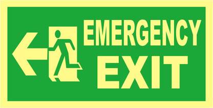 madhusigns Left Side Emergency Exit Emergency Sign Price in India - Buy ...