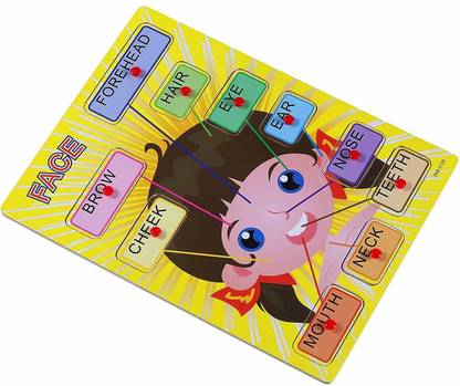 appigo Wooden Face Parts Educational Puzzle Learning Toys for Kids ...