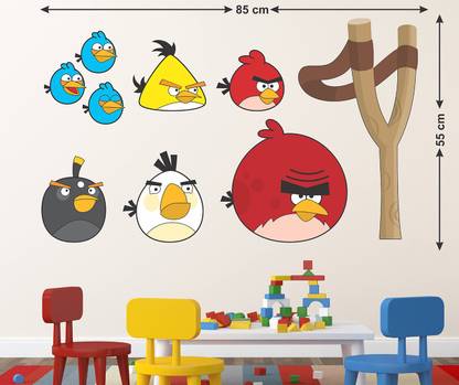 Tuffuk 85 cm Angry Birds | Wall Stickers | PVC Vinyl | Non-Reusable ...