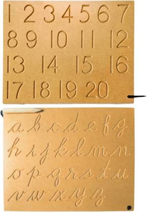 JOY LAND ABC 123 Cursive Wooden Tracing Board with Dummy Pencil ...