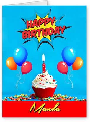 Midas Craft Happy Birthday Manda ….10 Birthday Wish Greeting Card Price ...