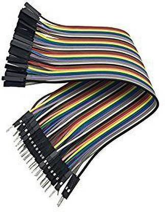 TechInfo PREMIUM SPLIT-ABLE JUMPER WIRE CABLE 30 CM (SET OF 40) (MALE ...