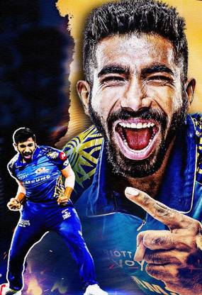 Jasprit Bumrah Wall Poster Paper Print - Personalities posters in India ...