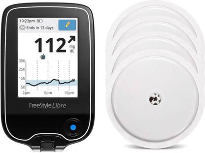 FreeStyle Libre Flash Glucose Monitoring System 1 Reader Free With 4 ...