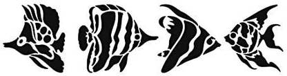Tropical Fish Stencil