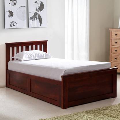 Wopno Furniture Solid Wood Single Box Bed Price in India - Buy Wopno ...