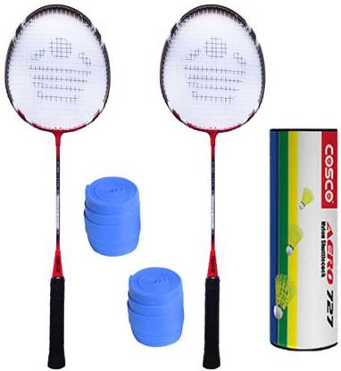 COSCO 2 Cb 119 Racket With Aero 727 Nylon Shutttlecock And 2 Grip ...