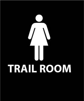 VVWV TRAIL ROOM SIGN STICKER Emergency Sign Price in India - Buy VVWV ...