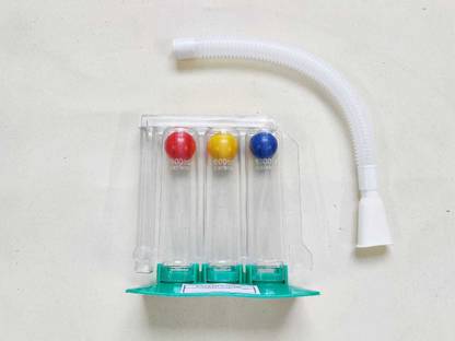 RS Spirometer/ Respirometer/ 3-Ball Exerciser/ Lung Exerciser 3-Ball ...
