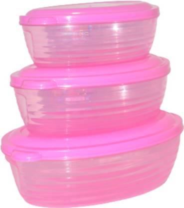 Plastico 1000 ml, 500 ml, 250 ml PARAS 3 set Oval Plastic Grocery or ...