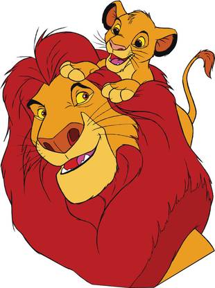 SRD 88.9 cm Loin simba n baby simba Self Adhesive Sticker Price in ...