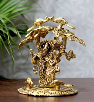Craft Junction Handcrafted Lord Radha Krishna Playing Basuri Under Tree ...