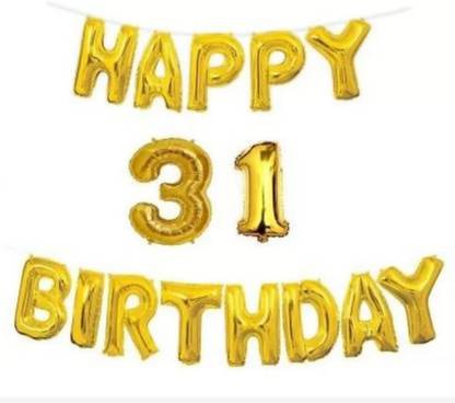 Flipkart.com | naksh collection Solid Golden Solid Happy Birthday with ...