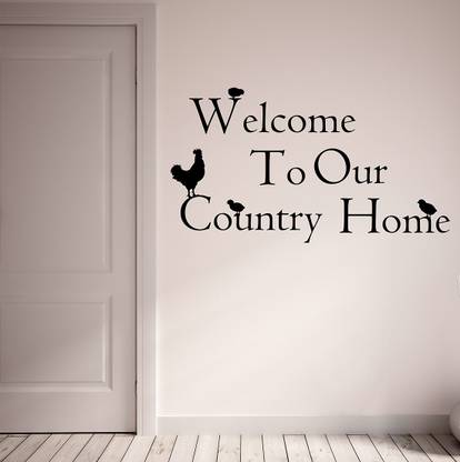 TRIDENT 80 cm Welcome To Our Country Home Removable Sticker Price in ...