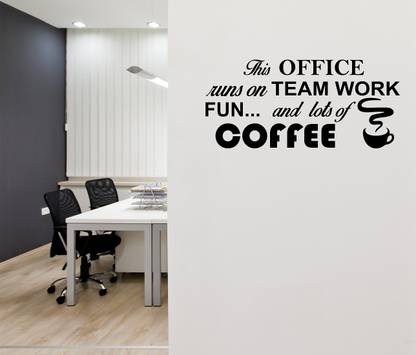 WALLSTICK 45 cm Beautiful Office wallsticker With Quote Self Adhesive ...
