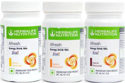 Herbalife Nutrition AFRESH ENERGY DRINK COMBO (LEMON,PEACH,ELAICHI ...