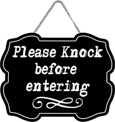 Poster N Frames Please knock before entering Quote Printed Home Wall ...