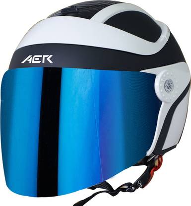 Steelbird AER Open Face Helmet, ISI Certified Helmet Motorbike Helmet ...