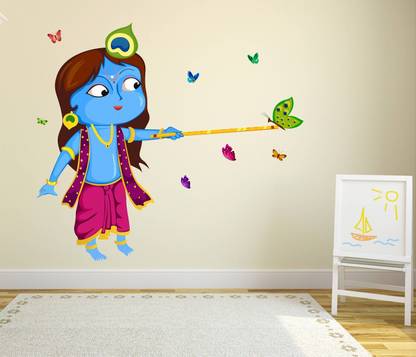 TRIDENT 90 cm Little Baby Krishna Removable Sticker Price in India ...