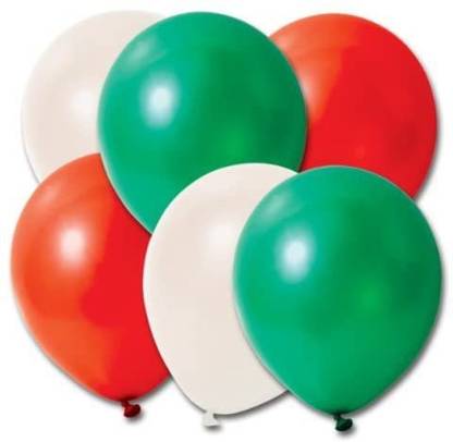 Flipkart.com | Super Easy Solid Red White and Green Balloons for ...