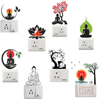 Ashirwad picture Gautam Buddha Switchboard Sticker. Small Self Adhesive ...