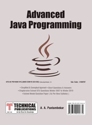 Advanced Java Programming for GTU 18 Course (VI- CSE/Prof. Elec.-III ...