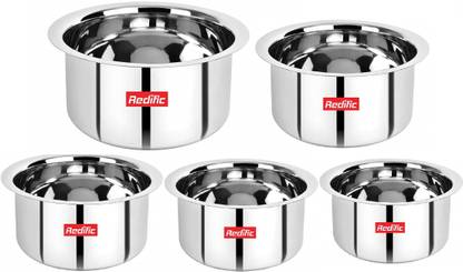 Redific STAINLESS STEEL TOPE/TAPELI/POT/PAN/BHAGONA/TAPELA/COOKWARE SET ...