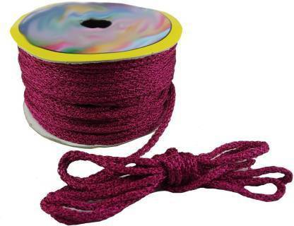 ZILZAA PINK (18 Mtr) Resham Zari Twisted Thread/dori Lace for Sewing ...