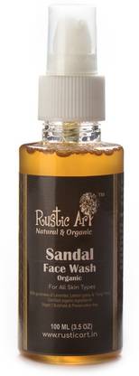 RUSTIC ART Natural Organic Sandal Face wash 100ml Face Wash - Price in ...