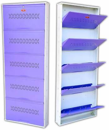 SKP FACTORY Metallic Double Decker Metal Shoe Rack 24 Inches Wide ...