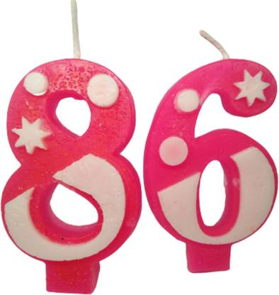 Naveen birthday cake candle number 86 Candle Price in India - Buy ...