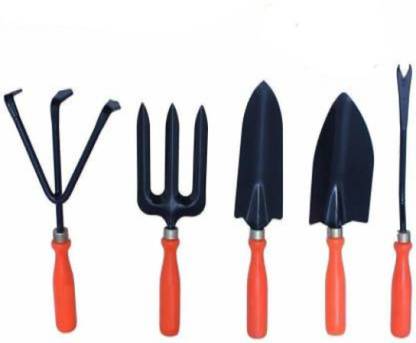 YOUNG STAR (IND*25)HEAVY DUTY FARMER CHOICE 5 TOOLS GARDENING SET OF ...
