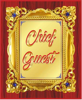 DELTA Chief Guest Logo (10 inch) Golden Color Sheet Wooden Memento with ...