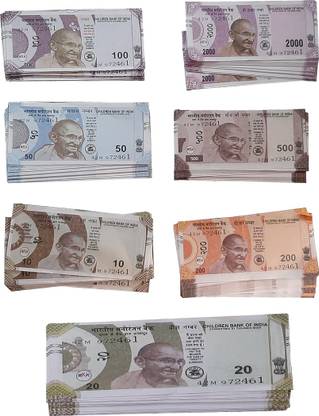 VK MART Indian Currency Notes for Fun Paper Kids Money Gag Toy Money ...