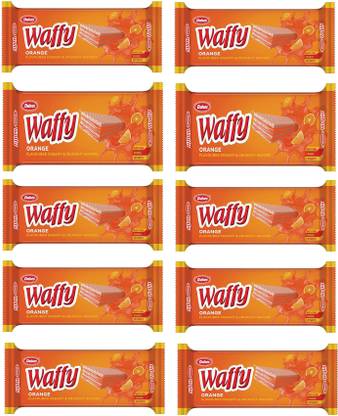 Dukes Orange Flavored Creamy & Crunchy wafers big combo (Pack of 10 ...