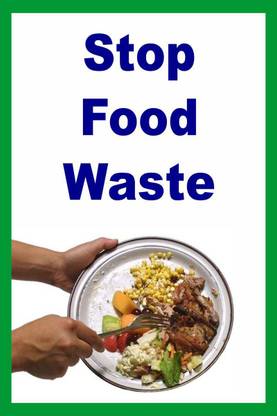 madhusigns MADHU - stop food waste poster in self adhesive vinyl ...