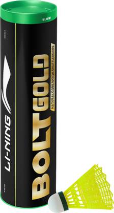 LI-NING Bolt Gold Nylon Shuttle - Yellow - Buy LI-NING Bolt Gold Nylon ...