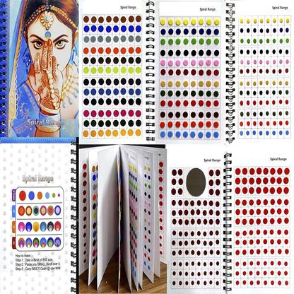 VAMA Simple Plain Round Multicolor Maroon Red Tilak Forehead Sticker ...