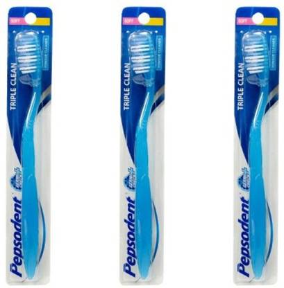 PEPSODENT TRIPLE CLEAN Medium Toothbrush - Buy Baby Care Products in ...