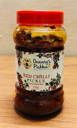 Granny's Pickles Red Chilli Pickle - Typical Andhra Taste 250 Gms Red ...