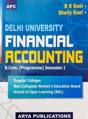 Delhi University Financial Accounting B.Com. (Programme) Semester 1 ...
