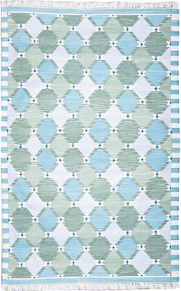 Fabindia Blue Cotton Dhurrie - Buy Fabindia Blue Cotton Dhurrie Online ...